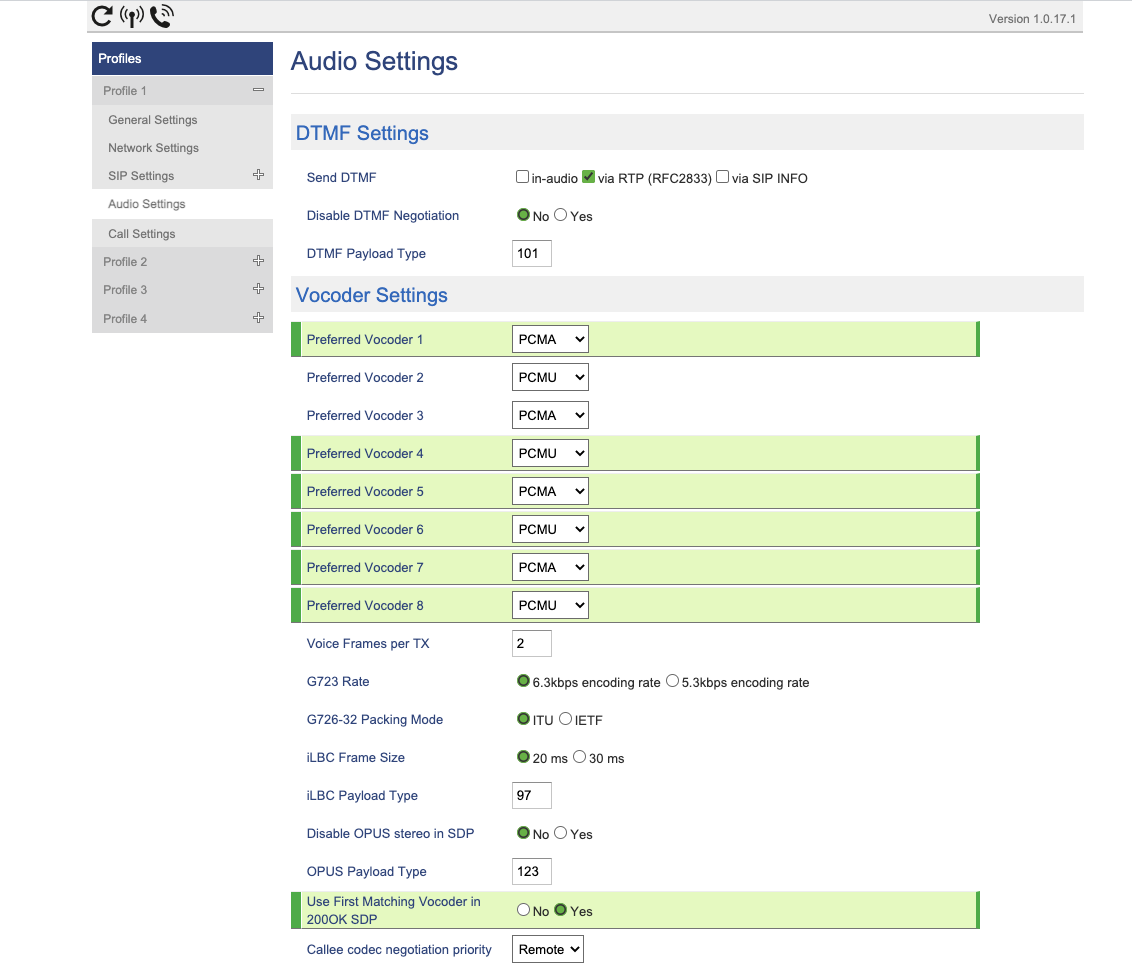 Simplifi Contact - No Audio from Grandstream Cordless Handset During Call