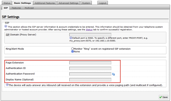 Simplifi Contact - Register an ALGO SIP Speaker